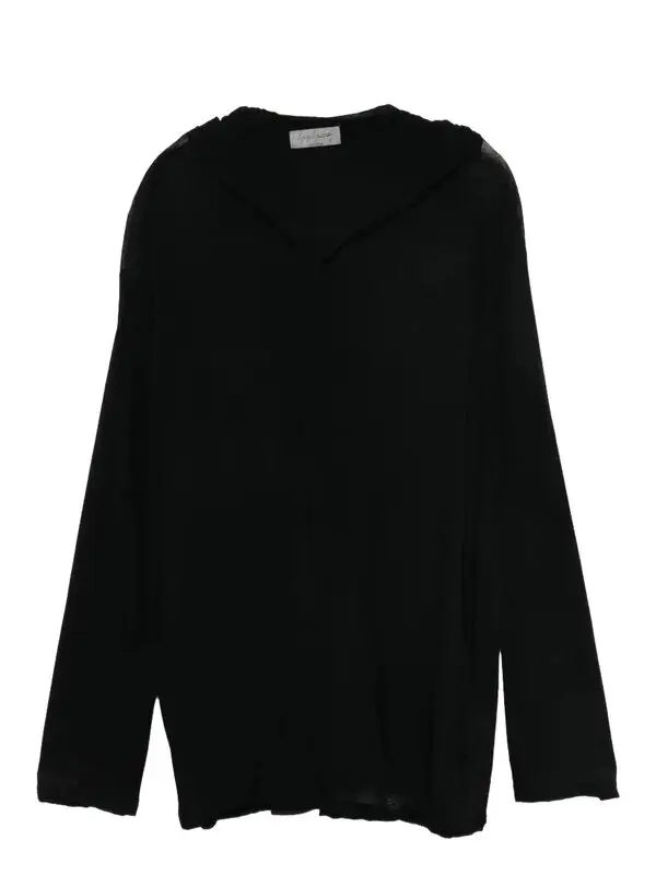 Yohji Yamamoto Draped-detail Jumper - Black