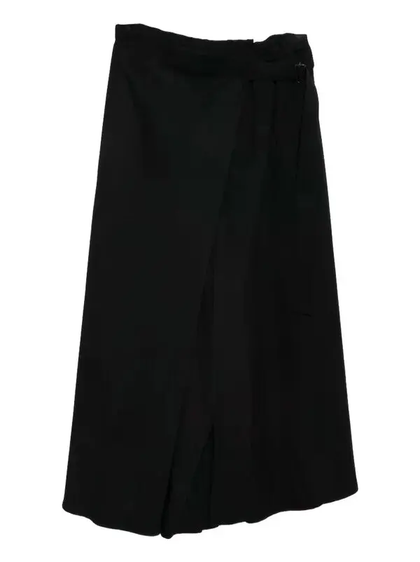 Yohji Yamamoto Gabardine Wrapped Trousers - Black