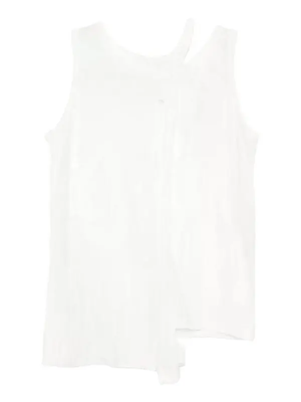 Y’s Jacquard Sleeveless Top - White