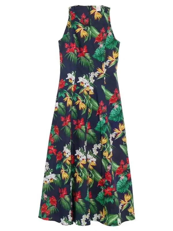ARCHIVIO '67 Sleeveless A-line Dress With Floral Print - Blue