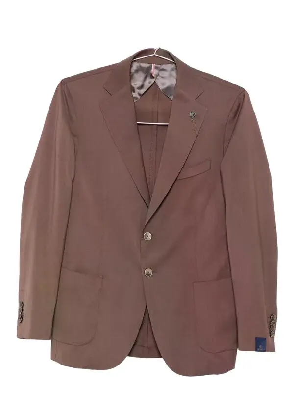 SANTANIELLO Single-breasted Notch-lapel Suit - Brown