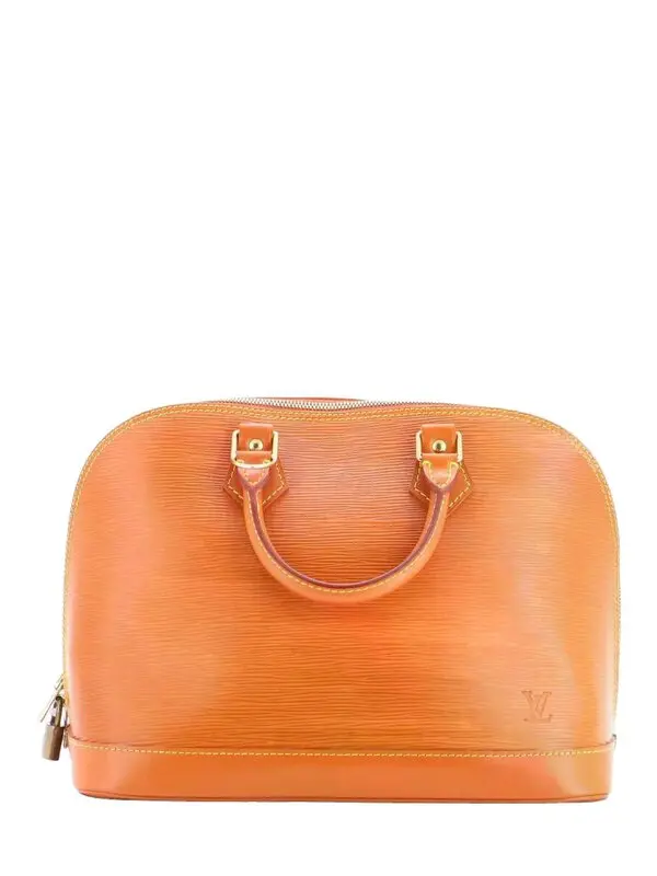 LOUIS VUITTON Vintage Alma Handbag Epi Leather Pm Satchel - Brown