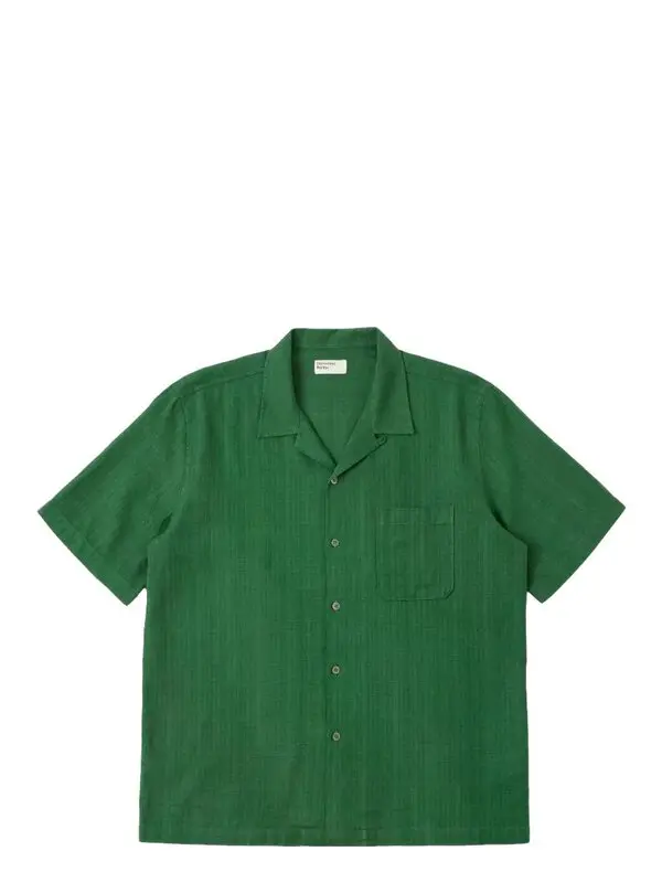 Universal Works Letts Short-sleeve Camp-collar Shirt - Green