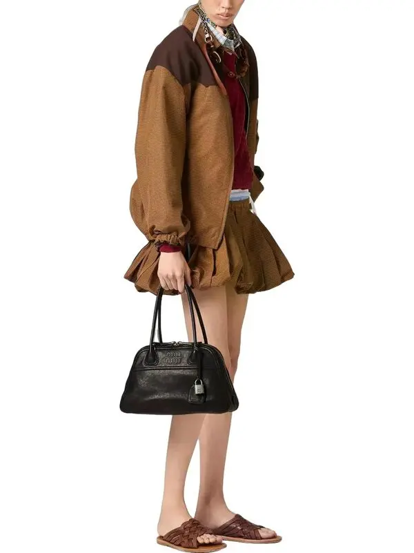 Miu Miu Vivant Nappa Leather Bag - Black