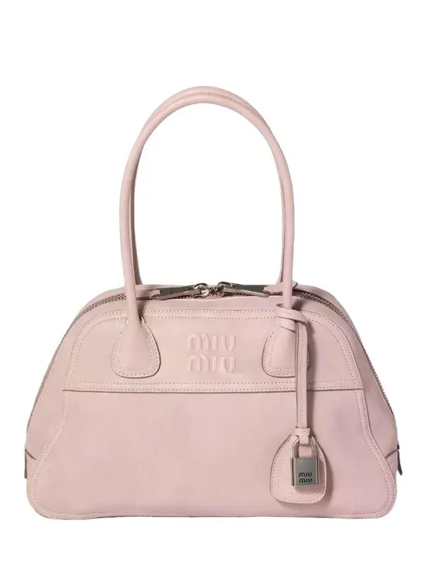 Miu Miu Vivant Leather Bowling Bag - Pink