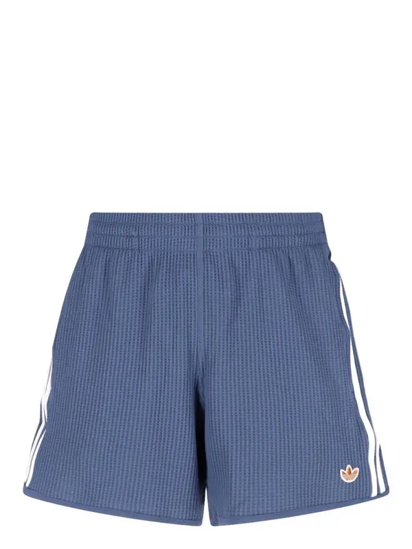 Adidas Waffle Knit Sprinter Shorts - Blue