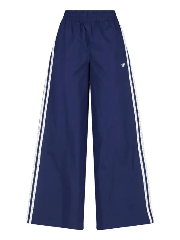 Adidas 3 Stripes" Wide Leg Pants - Blue
