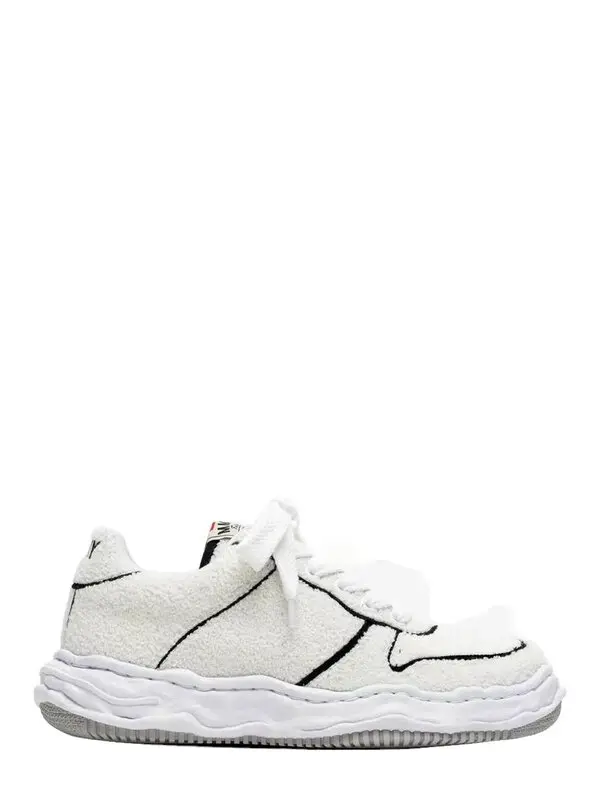 Mihara Yasuhiro Wayne Bouclé-knit Chunky-sole Sneakers - White