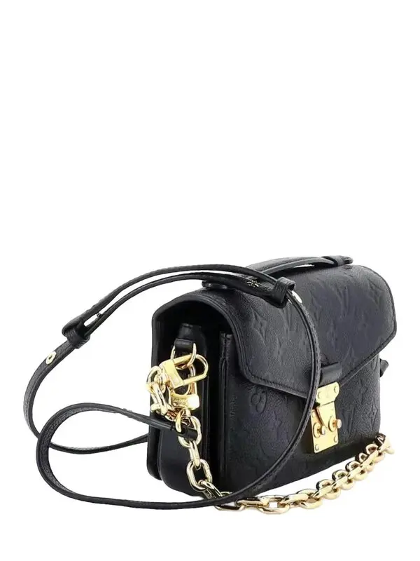 LOUIS VUITTON Pochette Metis Monogram Empreinte East West Crossbody Bag - Black