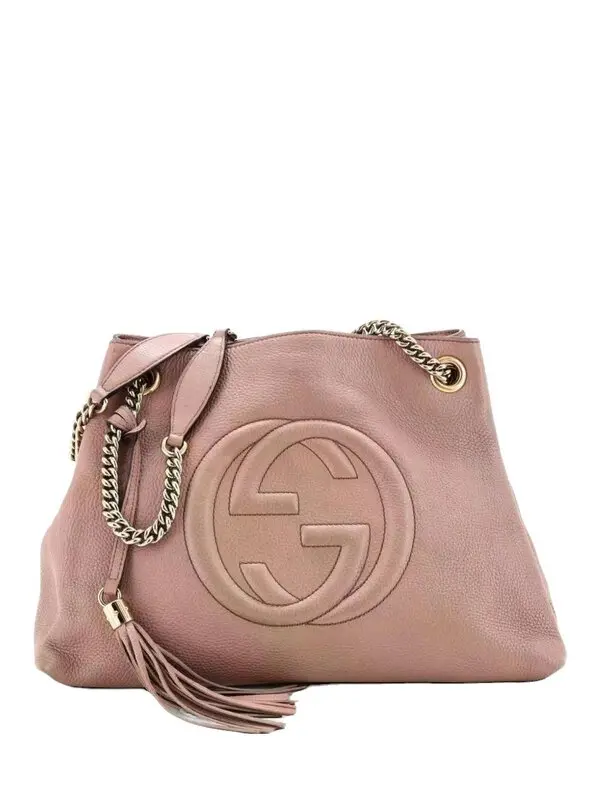 Gucci Soho Chain Strap Leather Medium Shoulder Bag - Pink