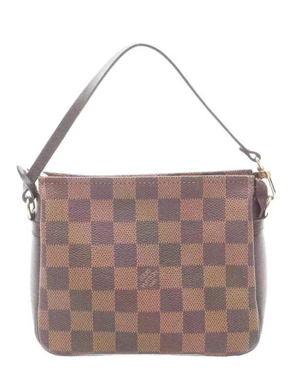 LOUIS VUITTON 1999 Damier Ebene Trousee Pochette Handbag - Brown