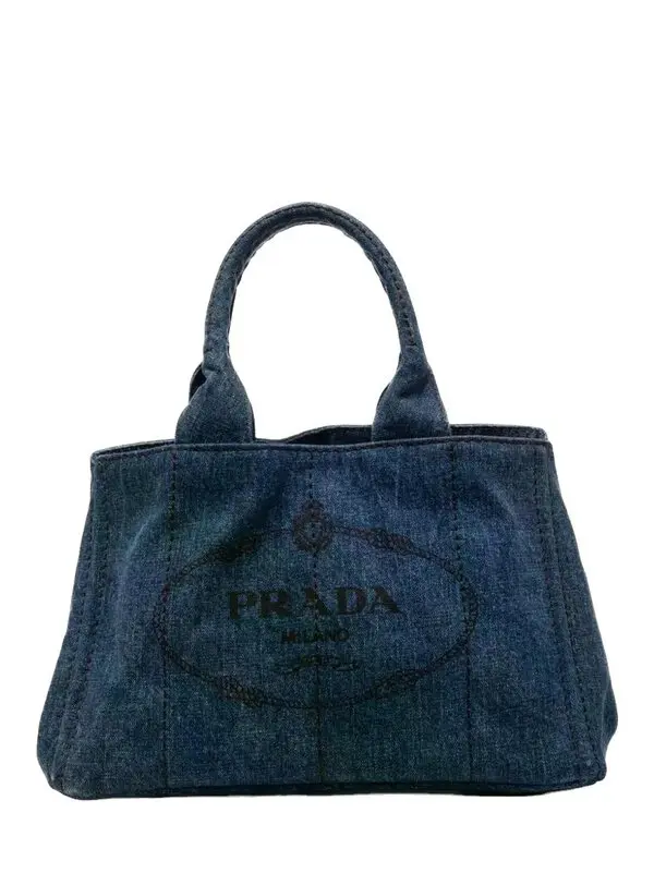 Prada Denim Satchel - Blue