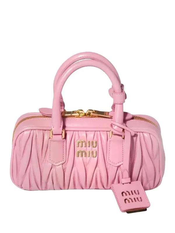 Miu Miu Arcadie Matelassé Nappa Leather Mini-bag - Pink