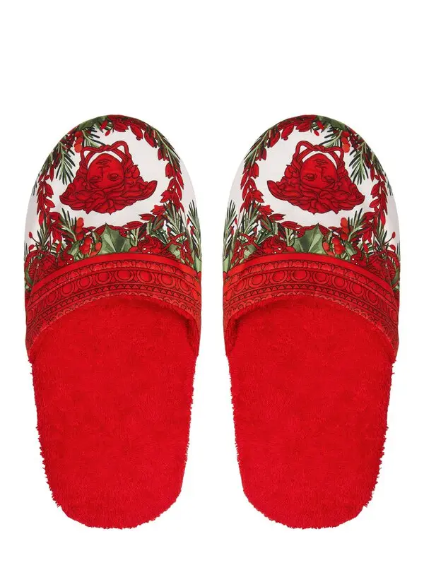 Versace I ♡ Baroque Slippers - Red