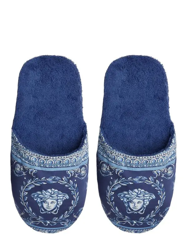 Versace I ♡ Baroque Slippers - Blue