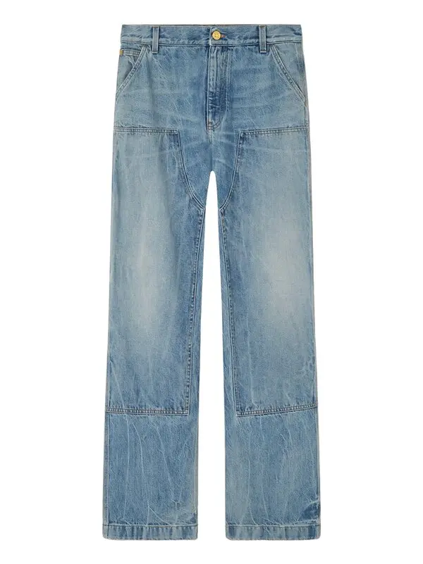 Versace Carpenter Jeans In Light Stonewash Denim - Blue