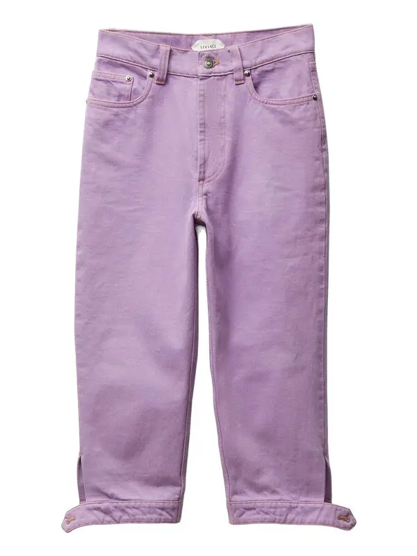Versace Capri Jeans With Medusa Hardware - Lilac
