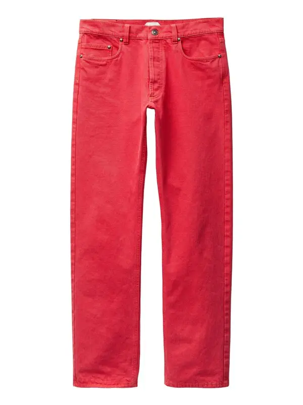 Versace Straight Leg Jeans - Red