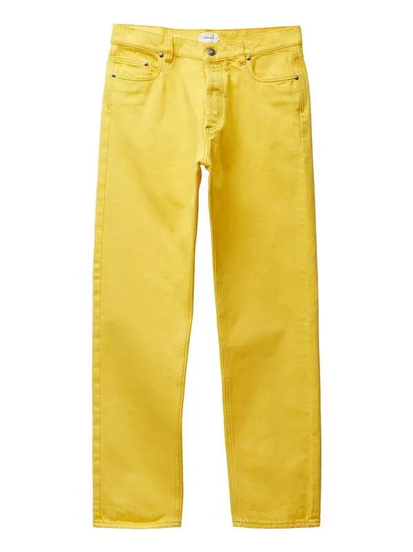 Versace High-waisted Straight-leg Jeans - Yellow