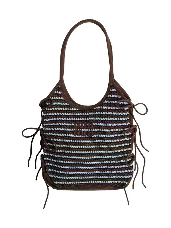 Miu Miu Ivy Crochet Bag - Brown