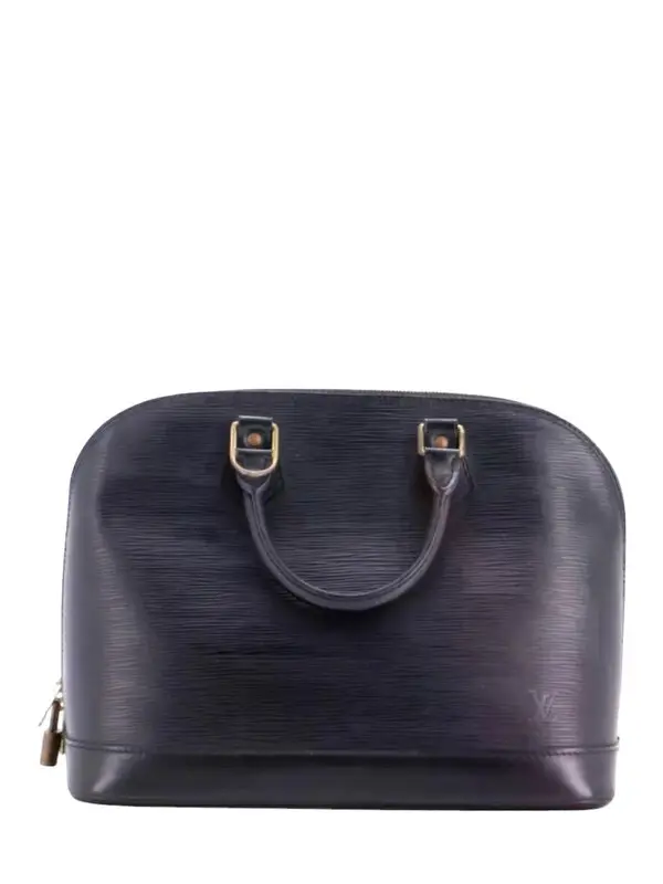 LOUIS VUITTON Epi Leather Alma Pm Satchel - Black