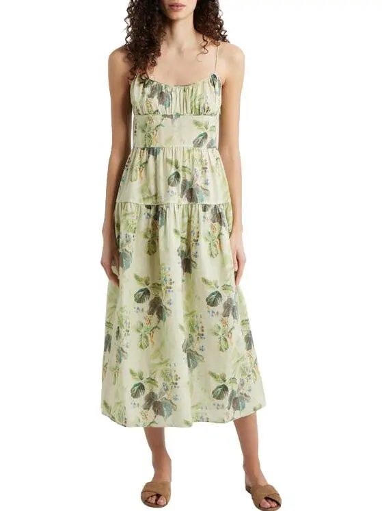 DÔEN Benoit Floral Print Sleeveless Maxi Dress - Floraison De Mures