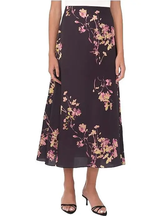 Vince Camuto A-line Slip Midi Skirt - Black