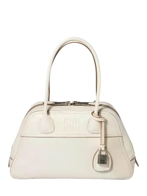 Miu Miu Vivant Leather Tote Bag - White