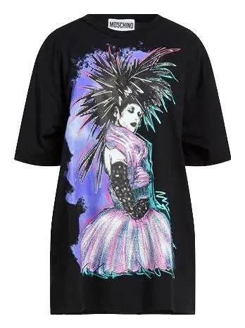 Moschino Organic Cotton Printed T-shirt - Black