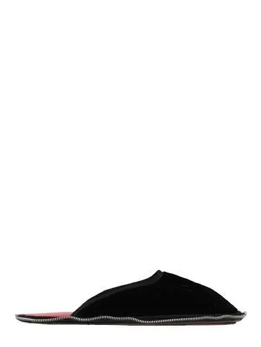 MAISON MARGIELA Velvet Mules With Grosgrain Trims - Black