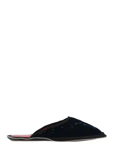MAISON MARGIELA Velvet Mules With Grosgrain Trims - Blue