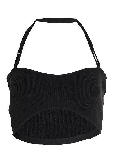Jacquemus Knit Halter Crop Top - Black