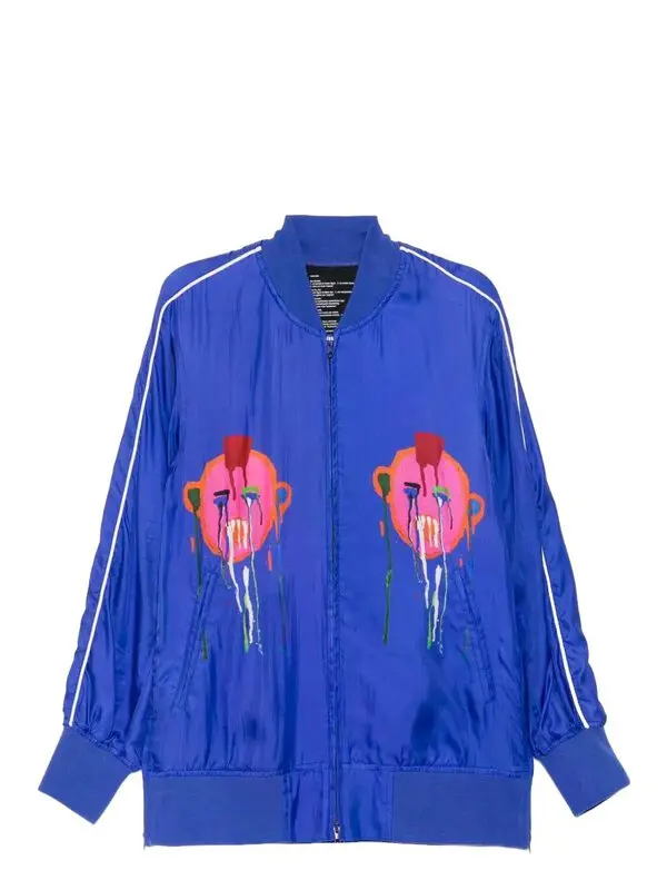 NUDE:MASAHIKO MARUYAMA Graphic Print Bomber Jacket - Blue
