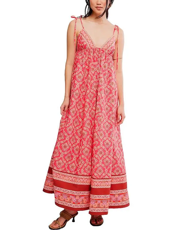 Free People Sorrento Stroll Maxi Dress - Tart Berry