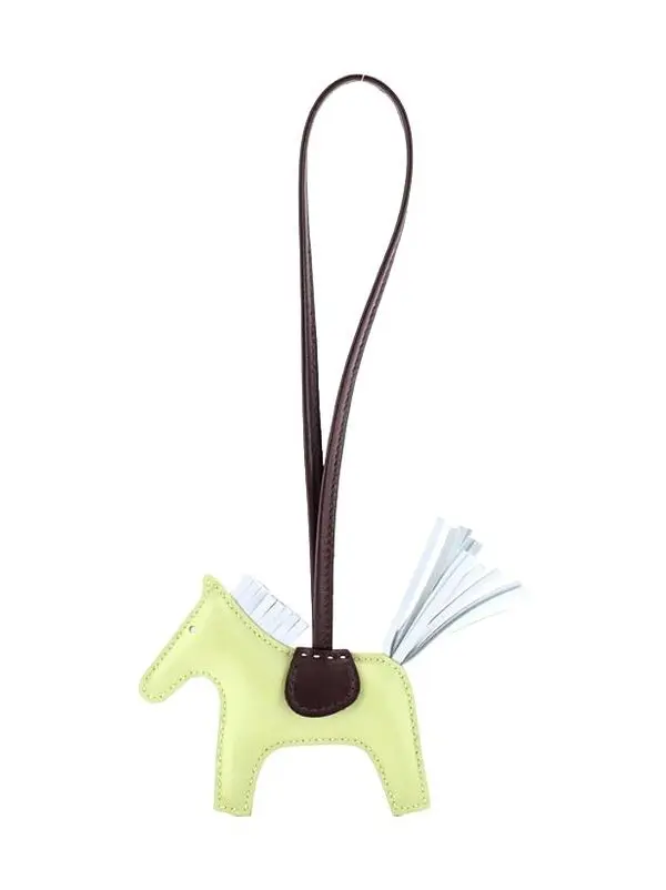 Hermès Pm Grigri Rodeo Bag Charm Leather - Green