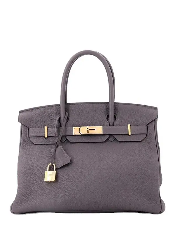 Hermès Birkin 30 Handbag Grey Togo With Rose Gold Hardware - Etain