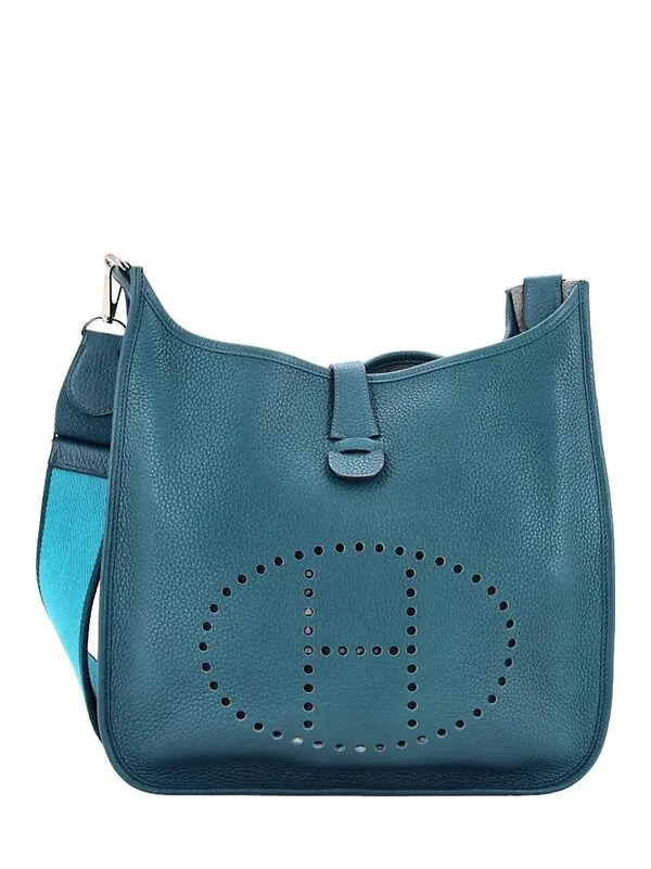 Hermès Gm Evelyne Bag Gen Iii Clemence - Blue