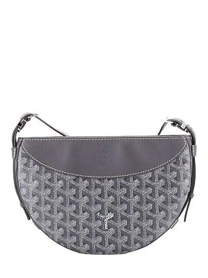 Goyard Hirondelle Shoulder Bag Coated Canvas And Leather - Gray