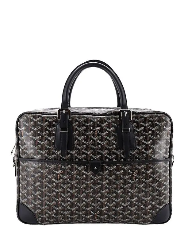 Goyard Mm Ambassade Briefcase Coated Canvas - Black
