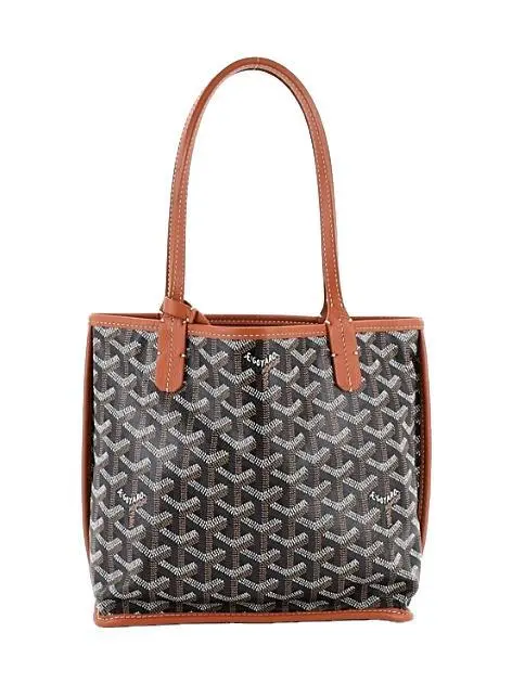 Goyard Anjou Reversible Tote Coated Canvas - Brown/ Black/ Brown