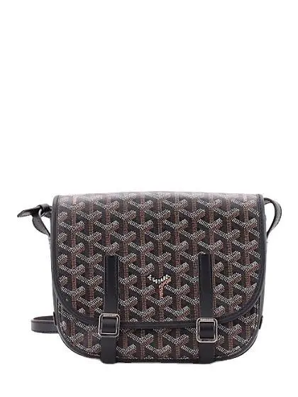 Goyard Pm Belvedere Messenger Bag Coated Canvas - Black