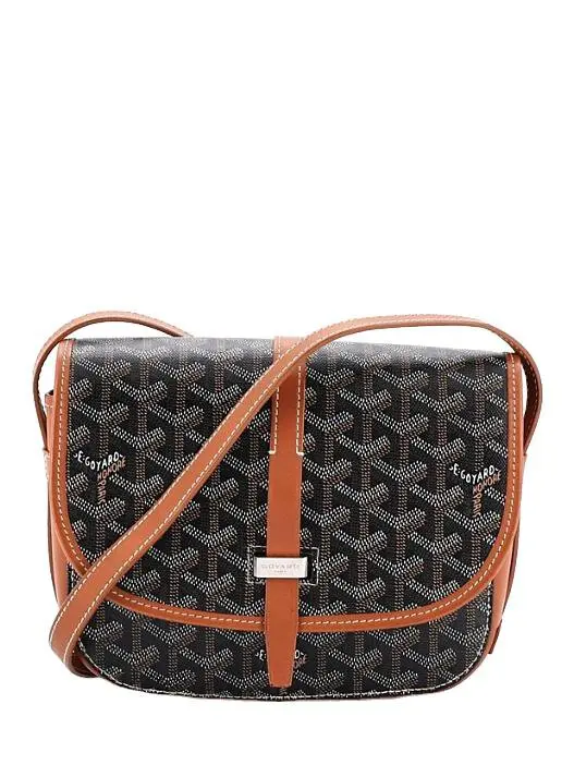 Goyard Pm Belvedere Ii Messenger Bag Coated Canvas - Brown/ Black/ Brown