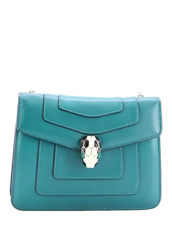 BVLGARI Small Serpenti Forever Square Shoulder Bag Leather - Green