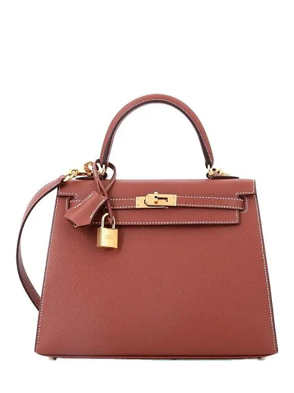 Hermès Kelly 25 Handbag Brown Epsom With Gold Hardware - Sienne