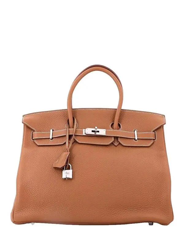Hermès Birkin 35 Handbag Brown Togo With Palladium Hardware - Gold