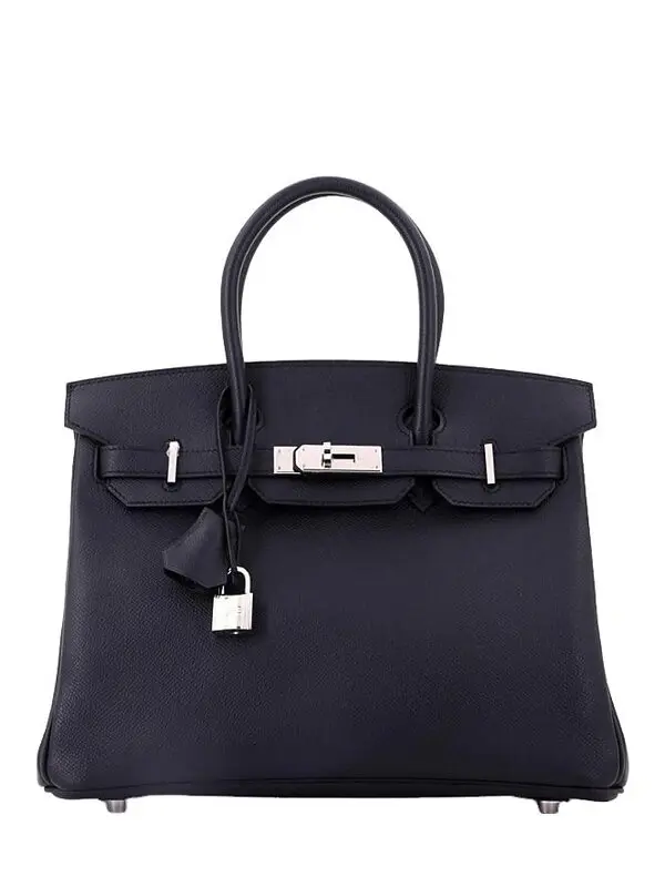 Hermès Birkin 30 Handbag Black Epsom With Palladium Hardware - Noir