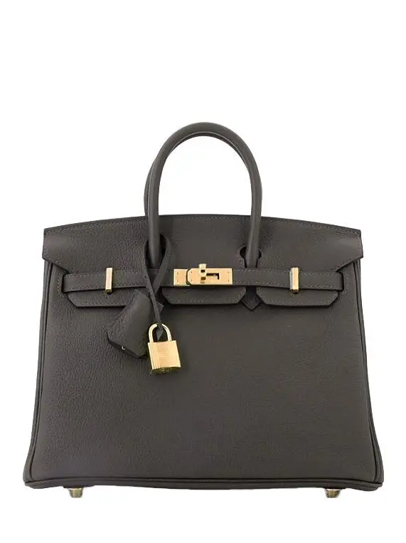 Hermès Birkin 25 Handbag Green Togo With Gold Hardware - Vert Bronze