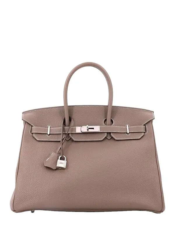 Hermès Birkin 35 Handbag Grey Togo With Palladium Hardware - Etoupe