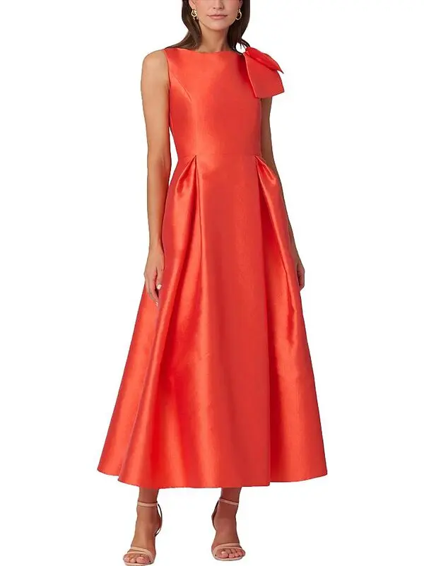 Shoshanna Eleanor Dress With Bow Detail - Poppy
