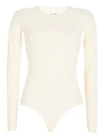 MAISON MARGIELA Ivory Polyamide Bodysuit - White